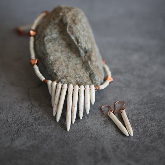 Monene | Jewelry | Southwest Native American Design White Howlite And ...